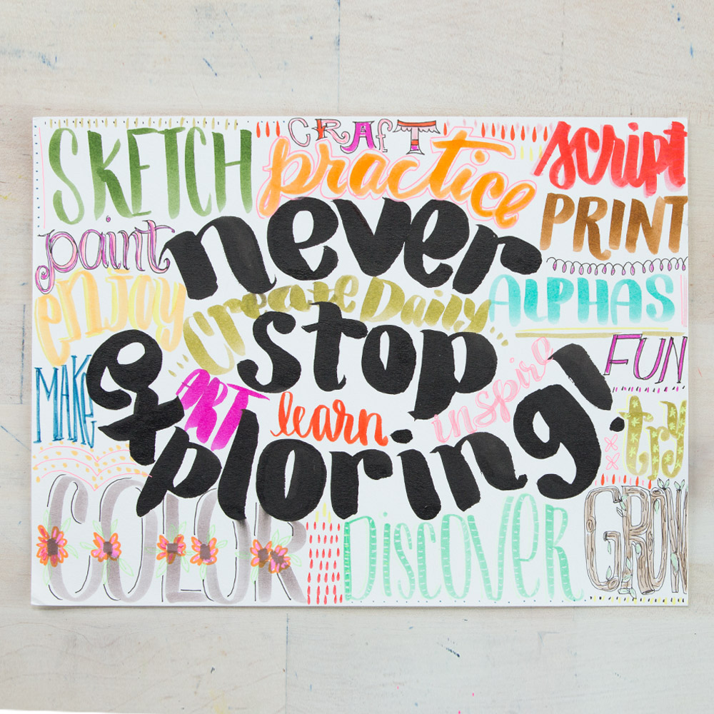 Hand lettering ideas for beginners - Art journal - Find A Way by JWP
